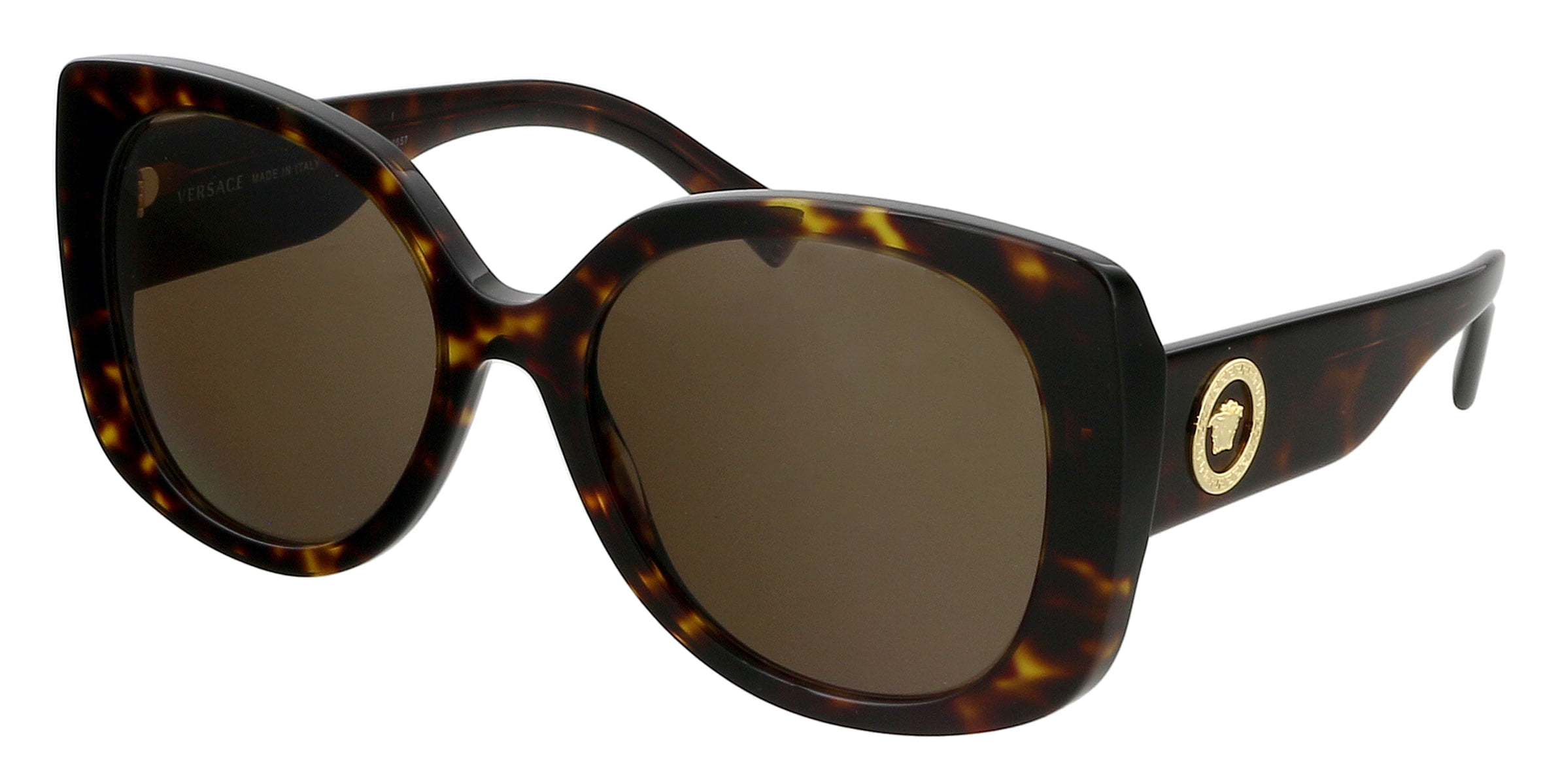 Versace Womens Rectangle Sunglasses - VE 4387 108/73 Havana, Brown Lens ...