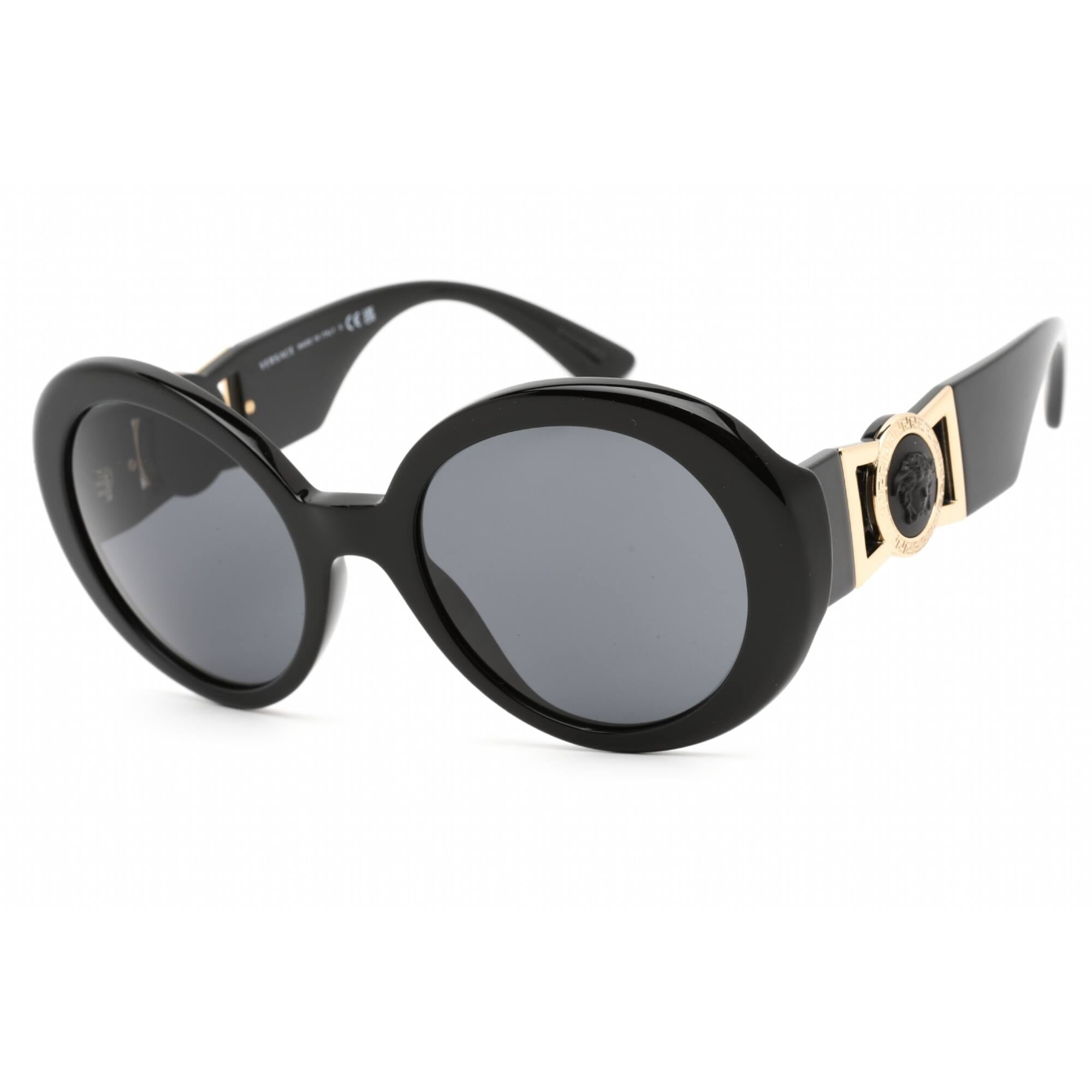 Versace VE 4414 Plastic Womens Round Sunglasses Black 55mm Adult ...