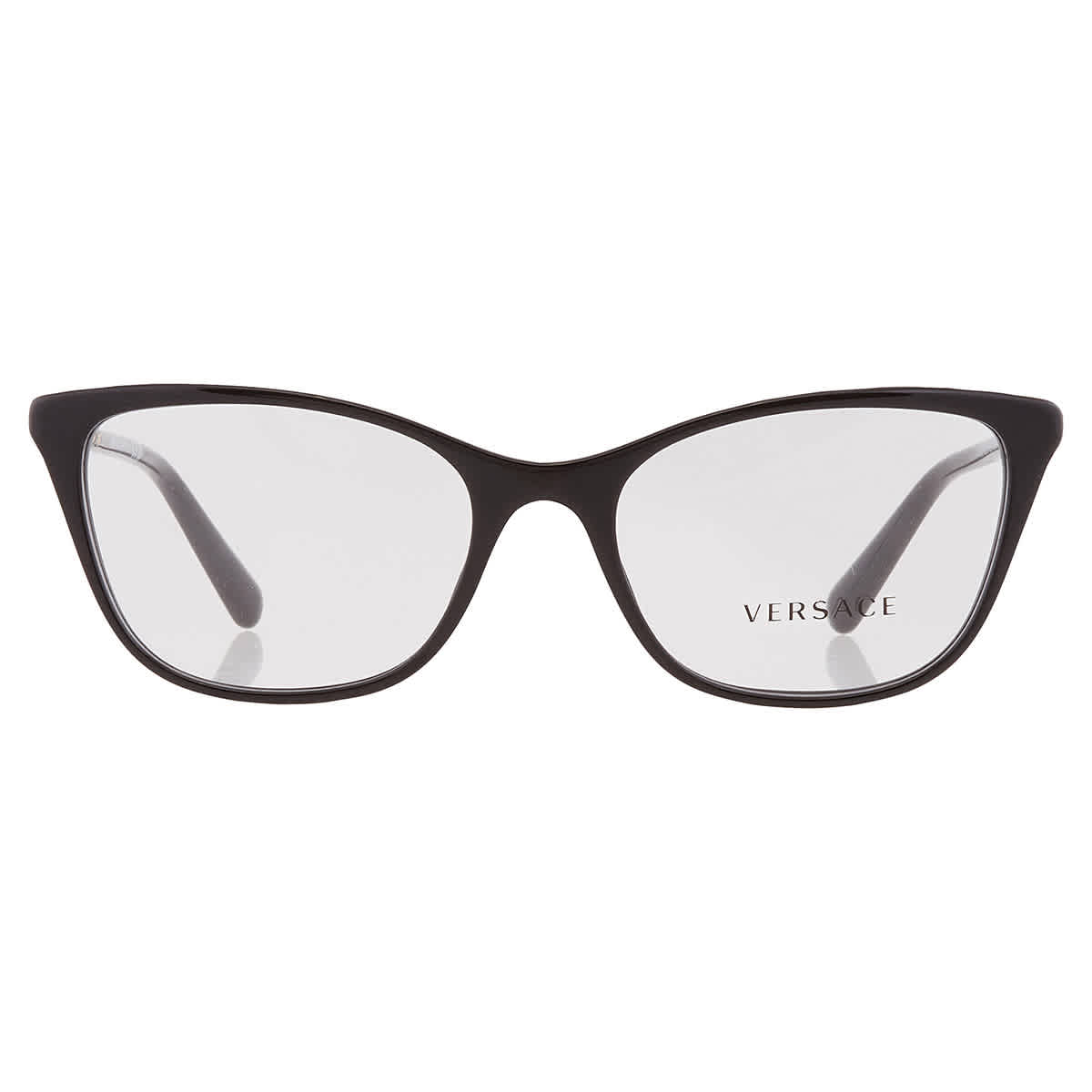 Versace VE3293 GB1 Women's Full Rim Black Cat Eye Frame Eyeglasses ...
