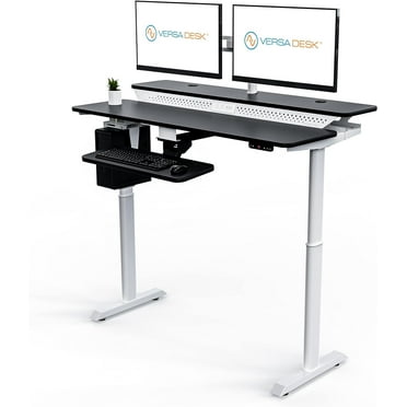 VARI - Sit/standing desk - rectangular with contoured side - electric ...