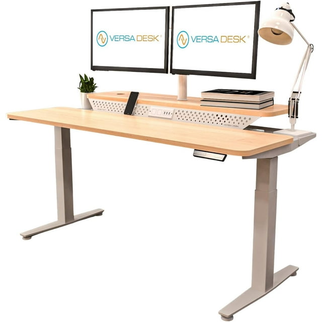 VersaDesk® Powerlift Split-Level 60x30"Electric Standing Desk Height ...