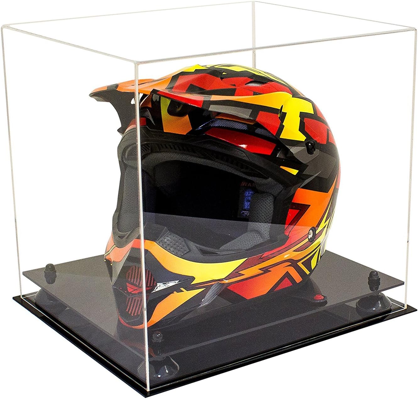 Versaile Clear Display Case - Large Recangle Box wih Black Risers 16" x ...