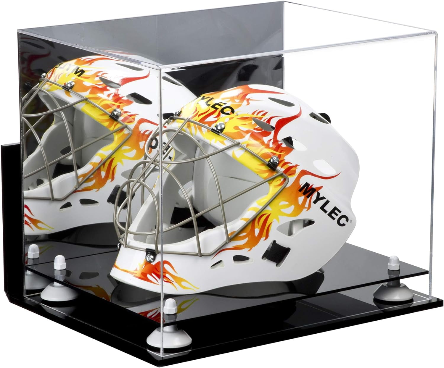 Versaile Display Case - Large Recangle Box wih Whie Risers Mirror and ...