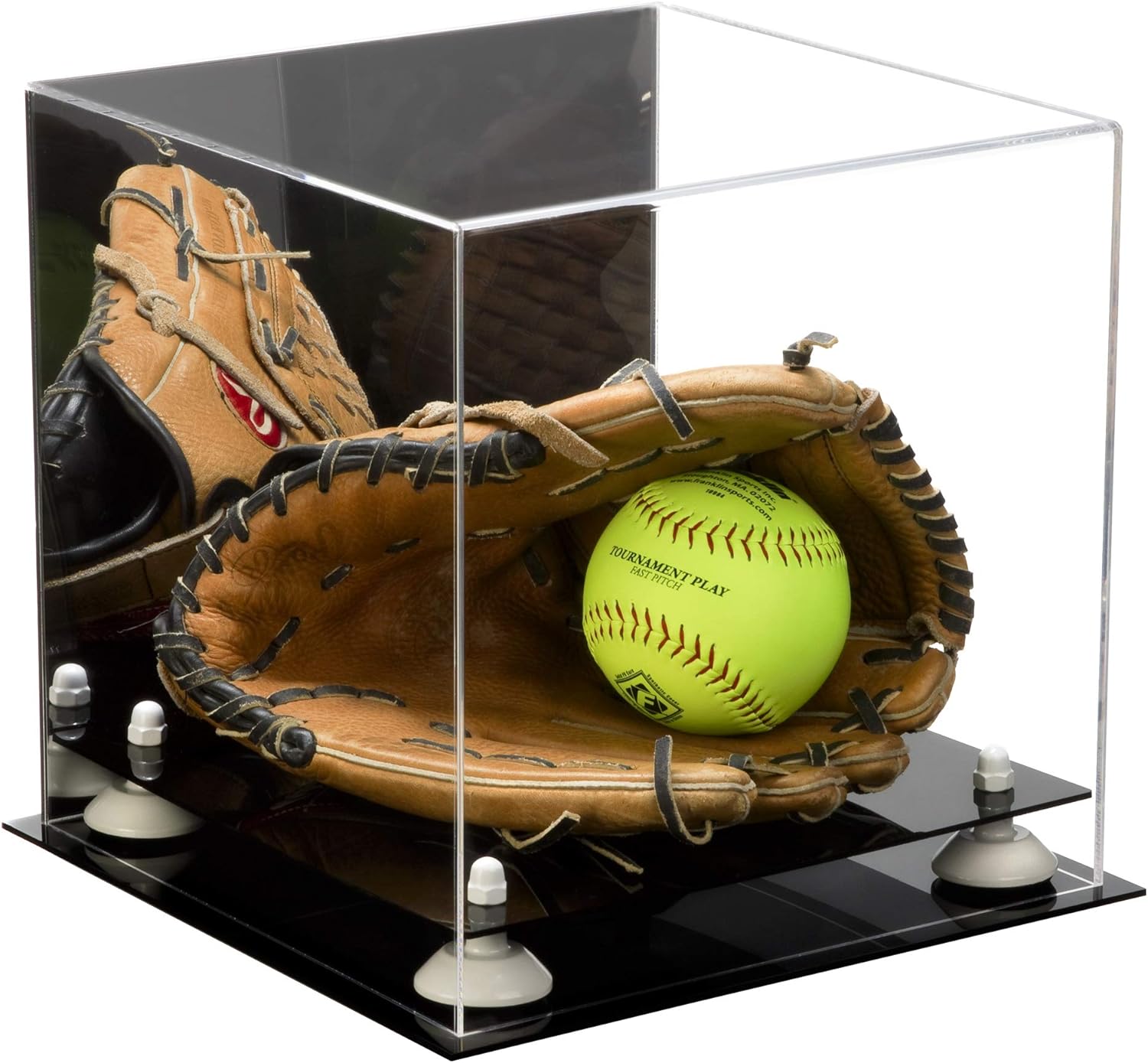 Versaile Display Case - Medium Square Box wih Whie Risers and Mirror 11 ...