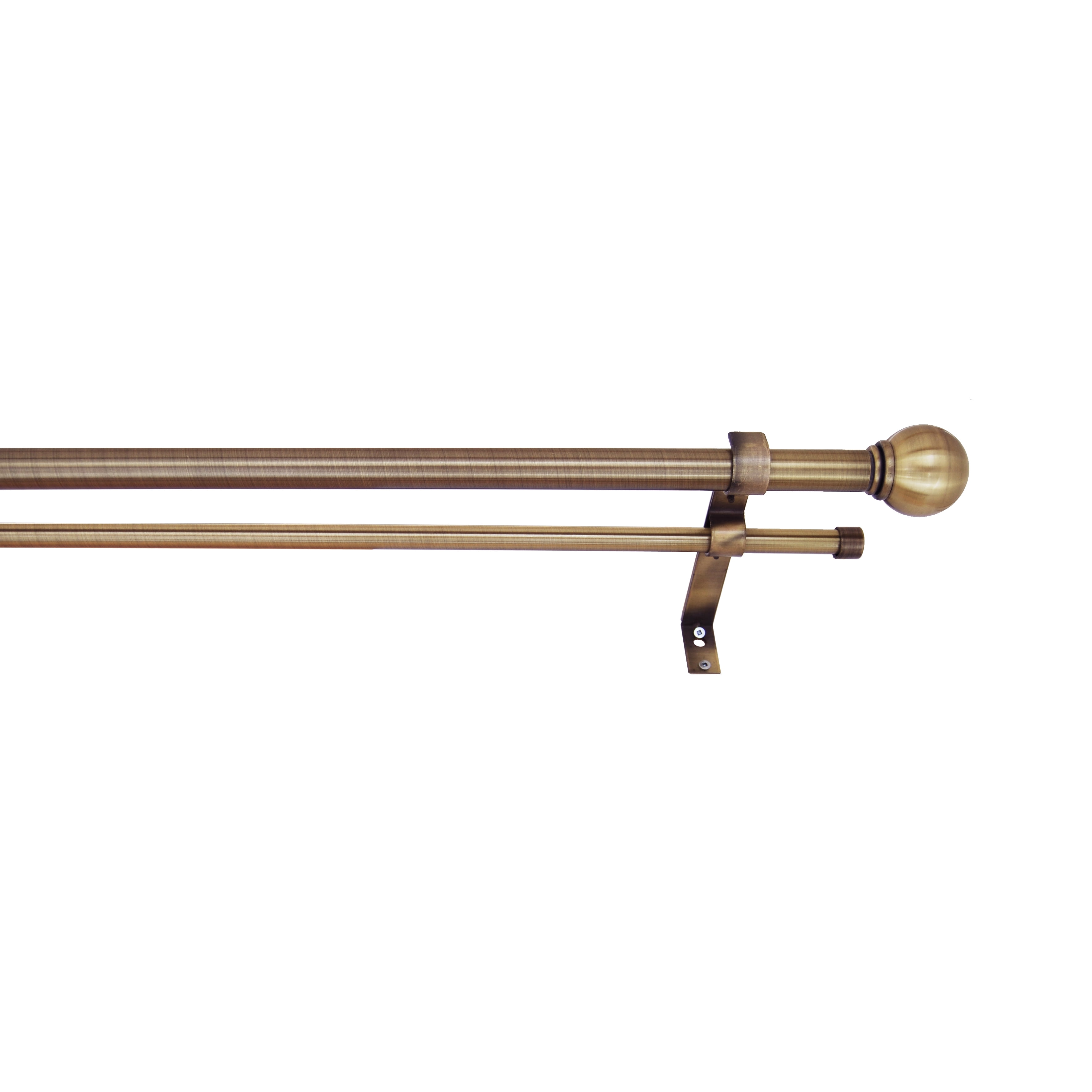Versailles 1" Diameter Double Rod Set 66/120" Antique Brass - Walmart.com