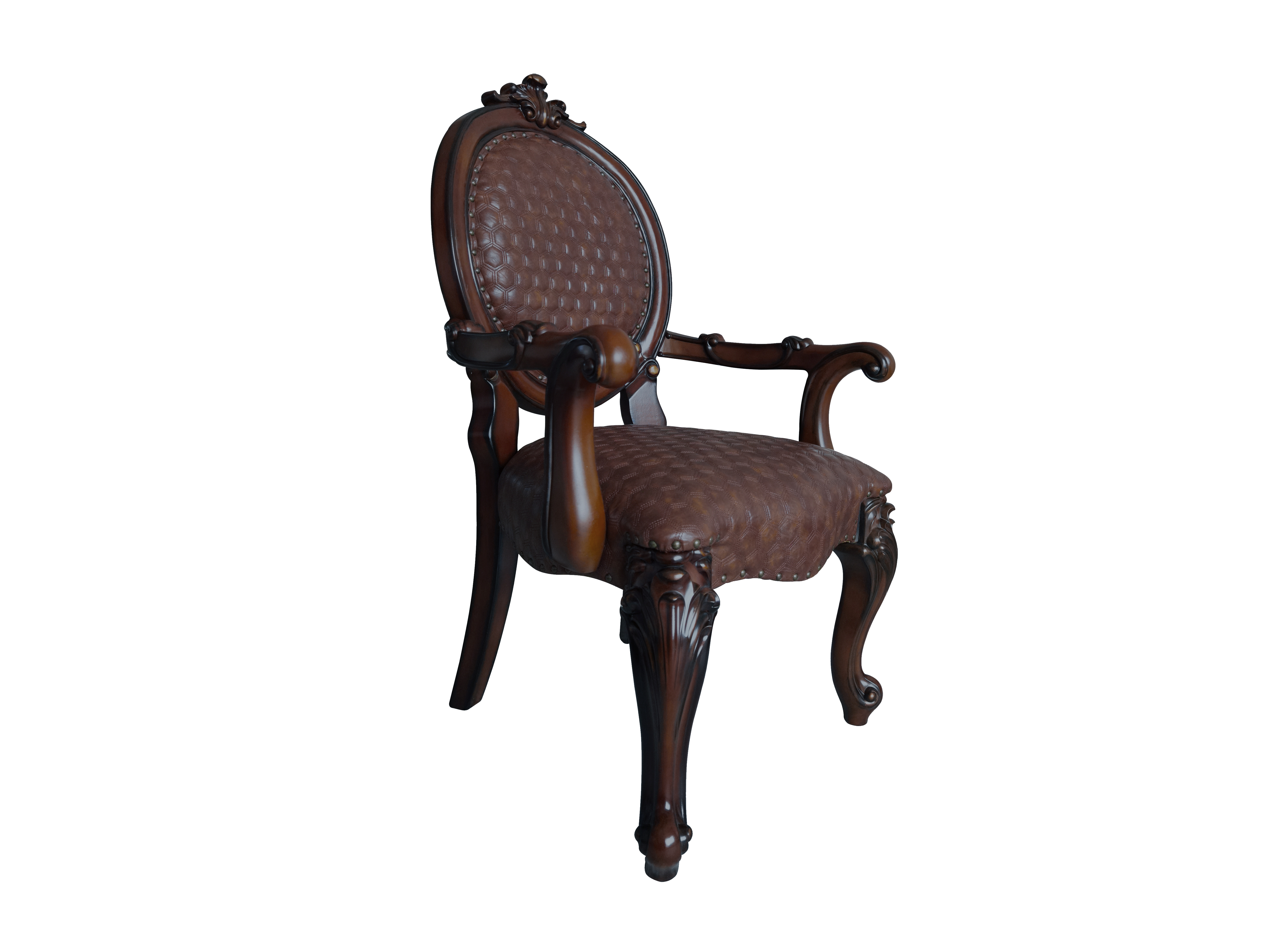Versailles Arm Chair (Set of 2) - Solid Wood Dining Chairs with Cherry ...