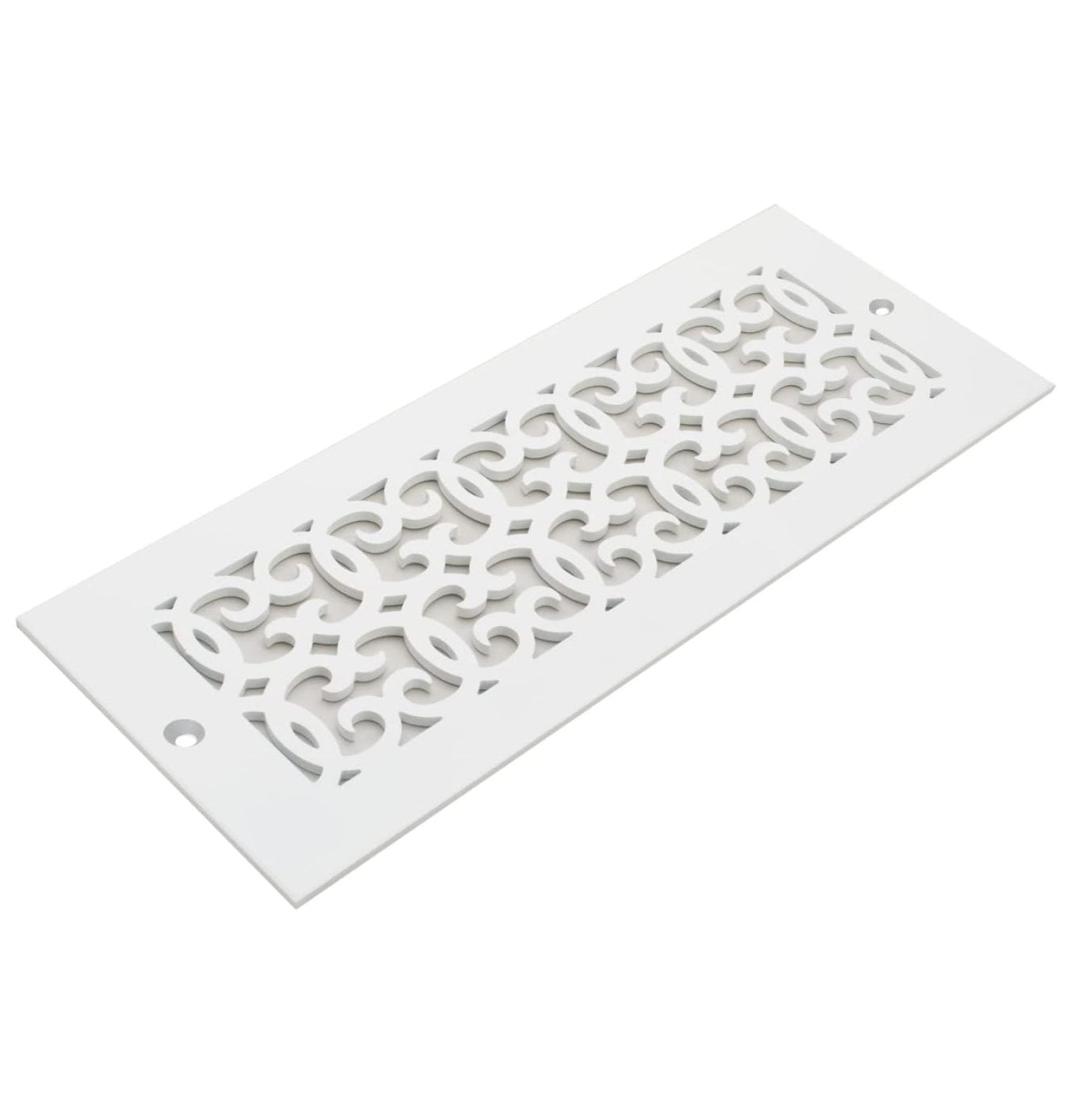 Versailles Floor Register 4X10. White Steel Vent Covers for Home Floors ...