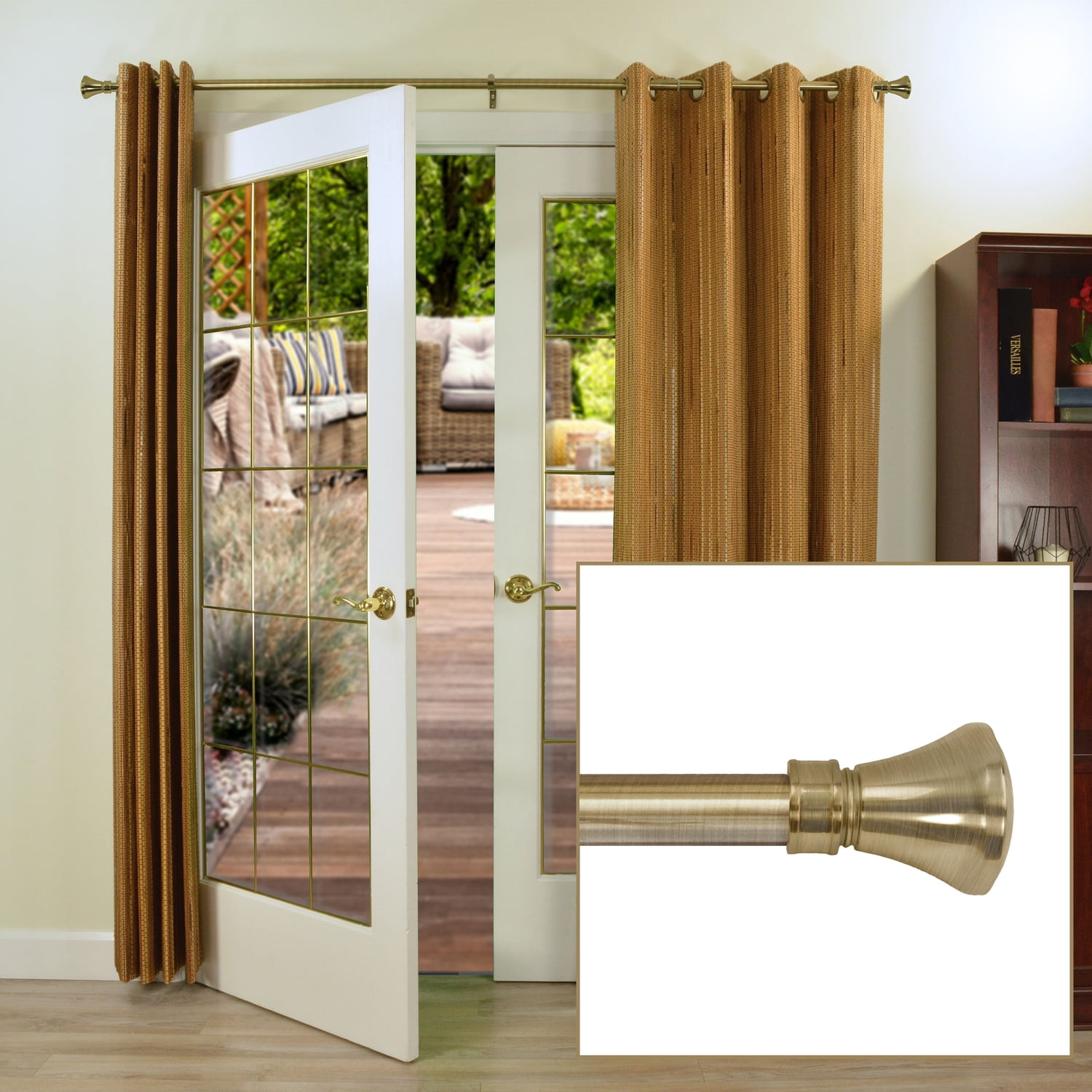 Versailles Lexington Flare Steel Heavy Duty Curtain Rods for Windows ...