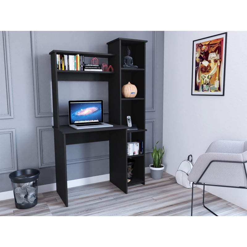 Versalles Writintg Desk, Two Superior Shelves, Five Cubbies -Black ...