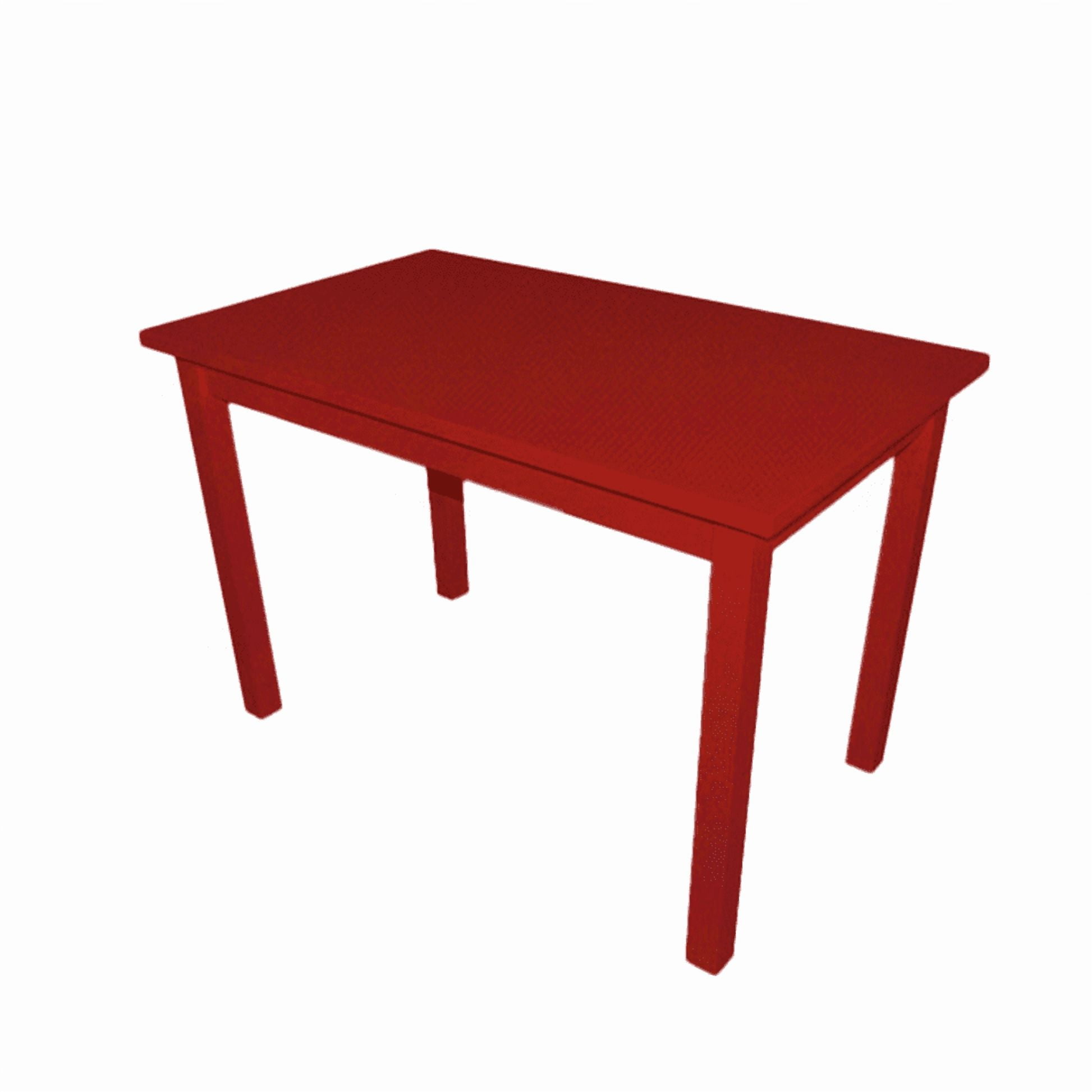 Versaloft Harmony Solid Wood Amish Table 27 x 45" in Tractor Red Paint ...