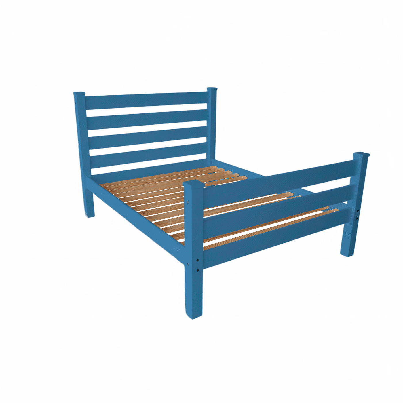 Versaloft Homestead Amish Heavy Duty Queen Wood Bed in Caribbean Blue ...