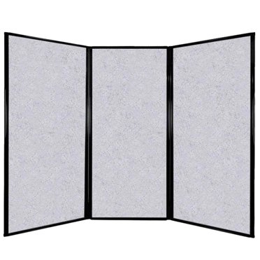 Versare QuickWall Sliding Portable Partition | Black Frame | 7' x 5'10 ...