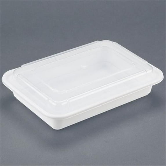 Versatainer Rectangular Combo - White Base With Clear Lid - 28 Oz ...