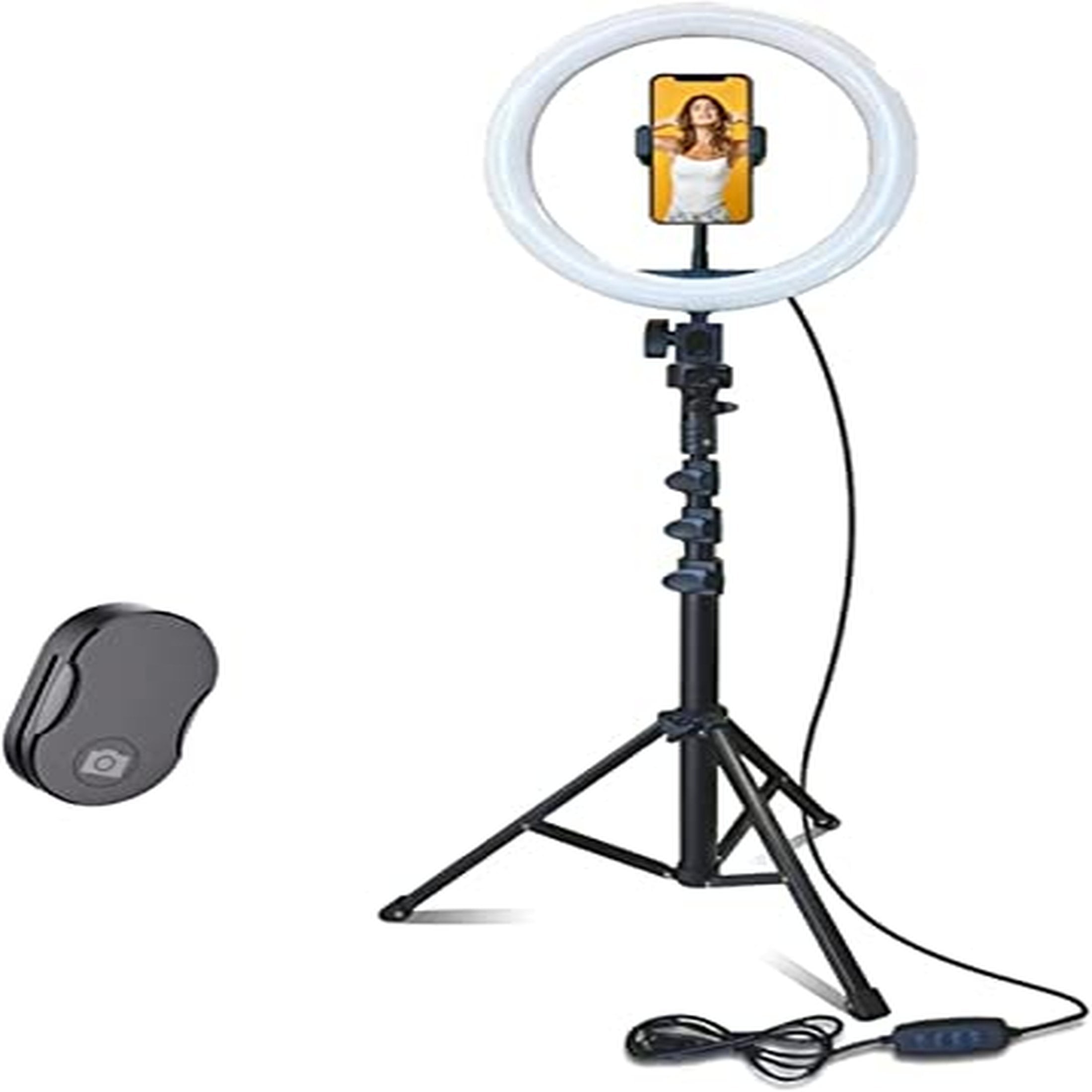 Versatile 12-Inch Selfie Ring Light Tripod with Bluetooth Remote and ...