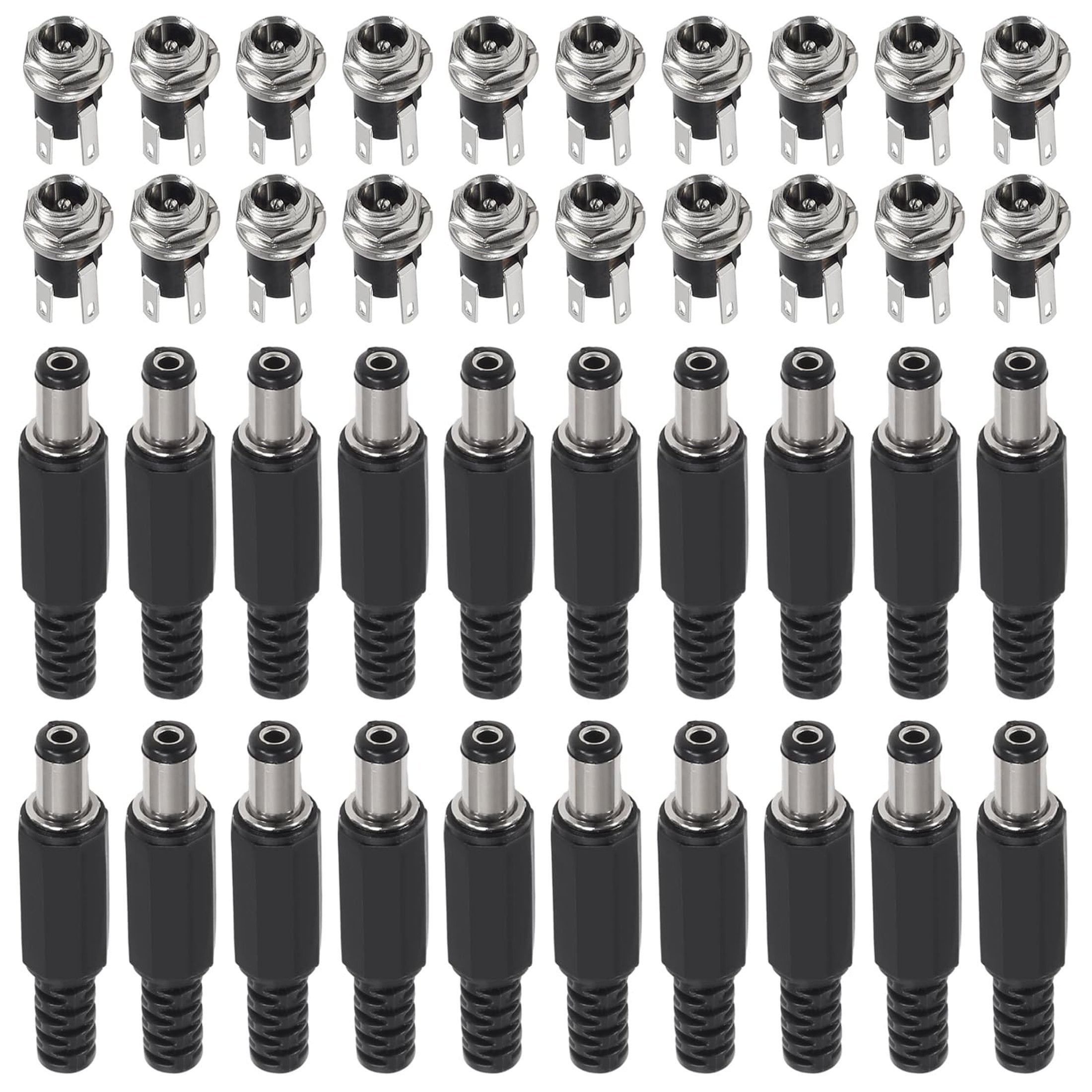 Versatile 20 Pair DC Power Supply Socket and Plug Connector Set 3-Pin ...