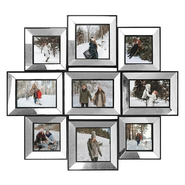 Versatile 21x24 Multi-Size Photo Frame for 4x6, 4x4, 5x5 Photos, Wall ...