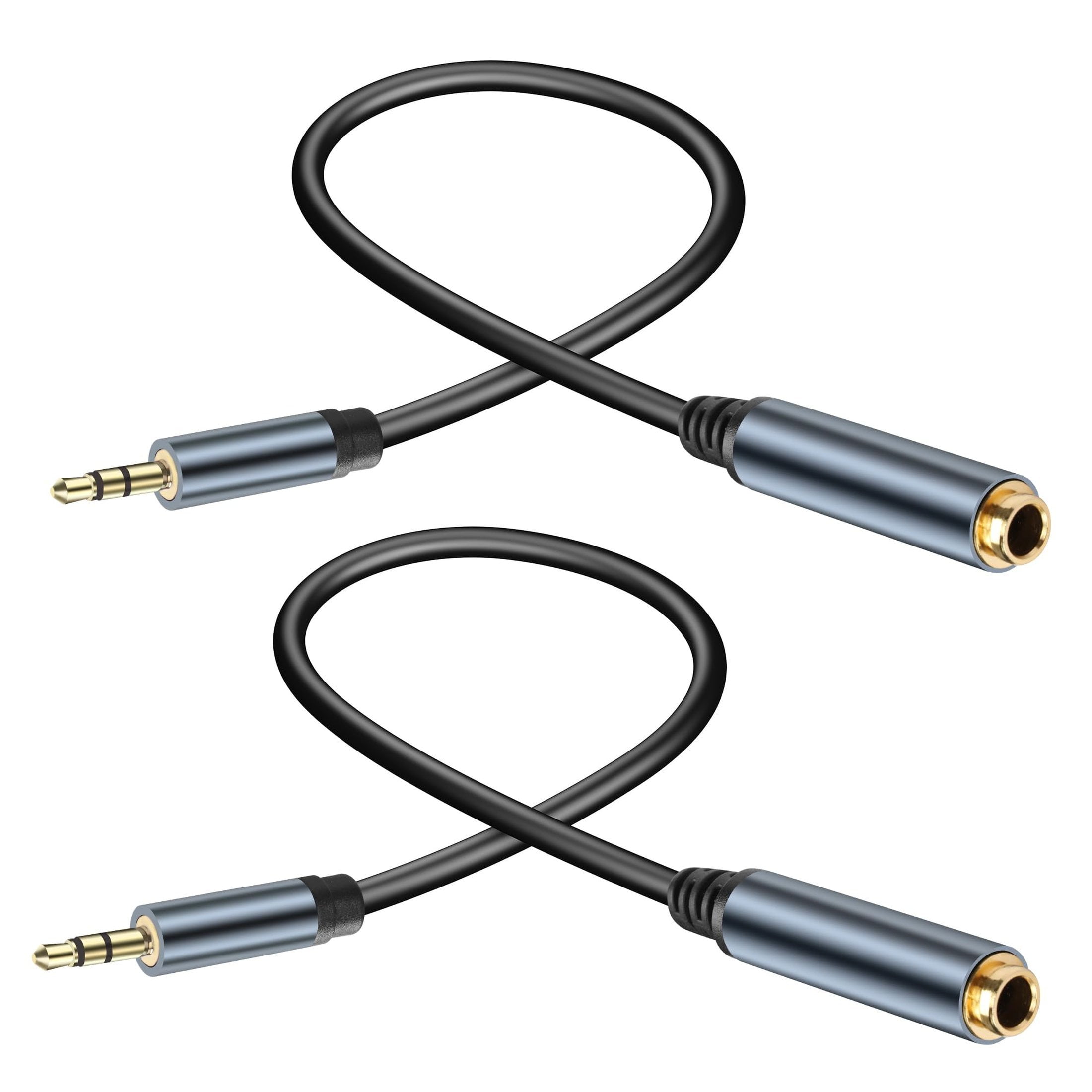 Versatile 3.5mm to 6.35mm TRS Y Splitter Audio Cable Set 11.8in ...