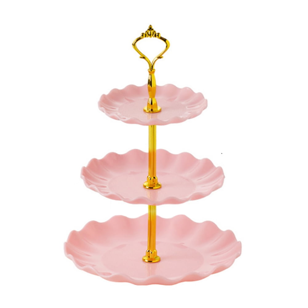 Versatile 3-Tier Food Stand Food-Grade PP Dessert Tower Tray with ...