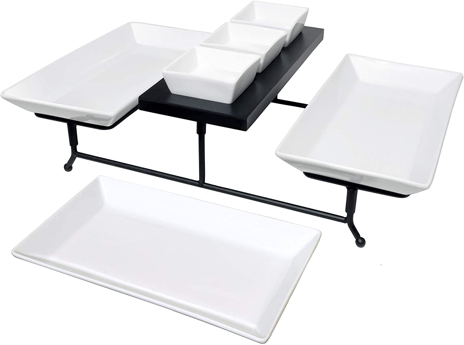 The Most Versatile 3 Tier Serving Tray. Collapsible Metal Stand with 3 ...