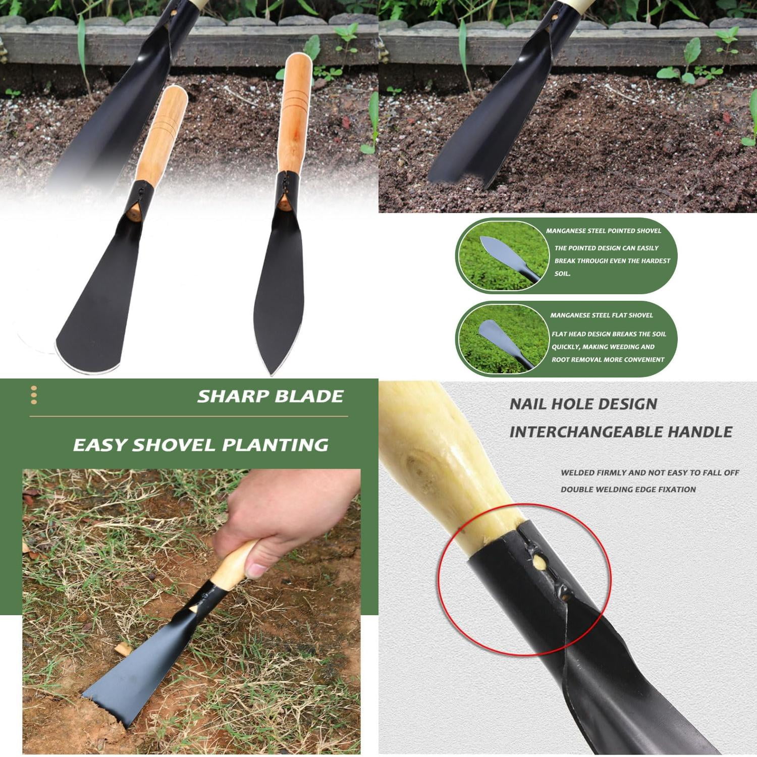 Versatile 4-Piece Premium Garden Tool Set: Elevate Your Gardening Experience. Essential tools ...