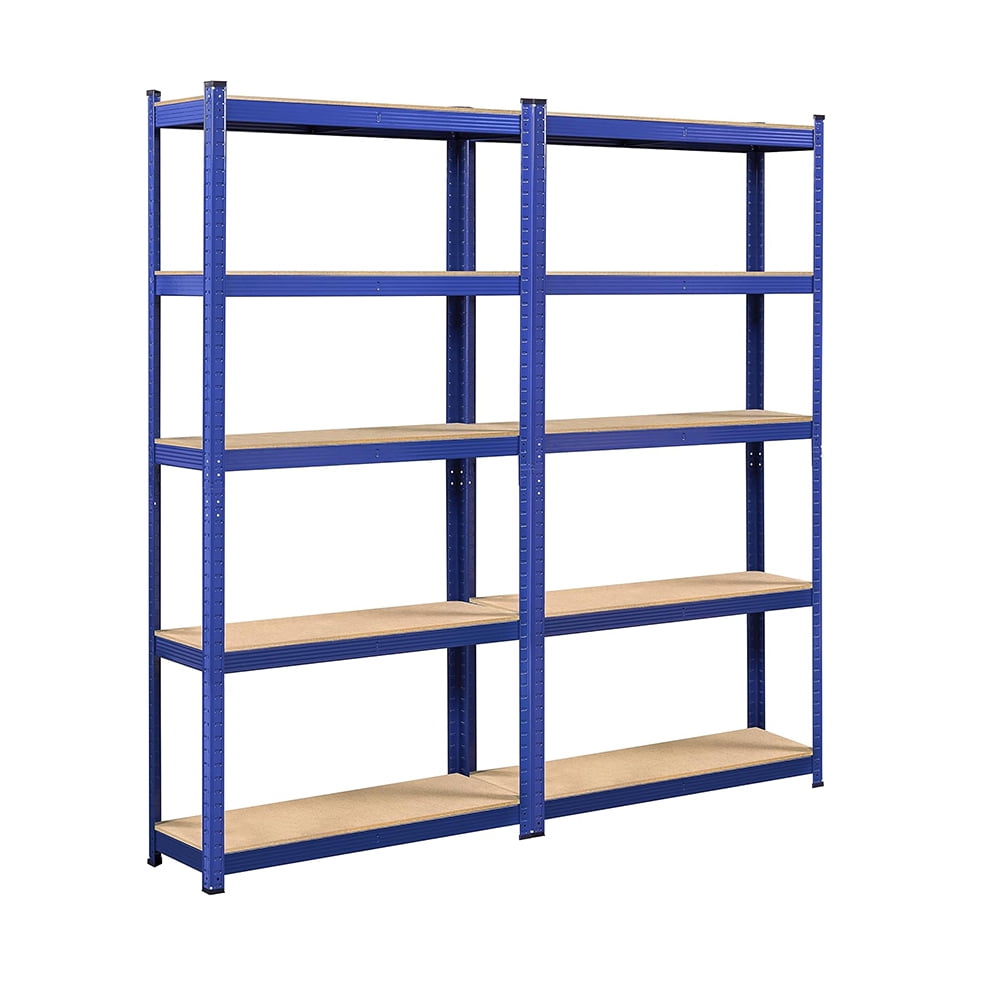 Versatile 5 Shelf Steel Storage Rack Boltless Assembly, Adjustable ...