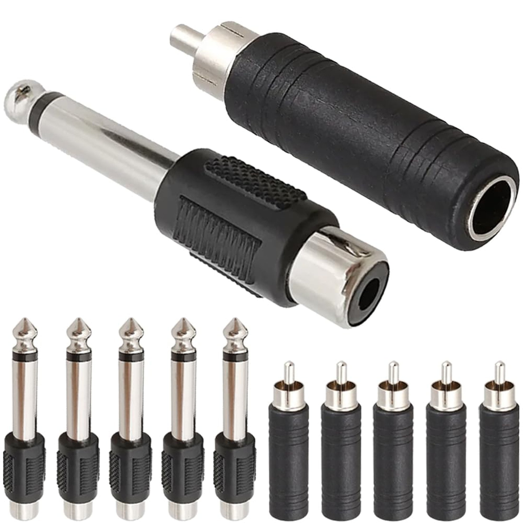 Versatile 6.35mm to RCA Audio Adapter Set for Microphones and KTV ...