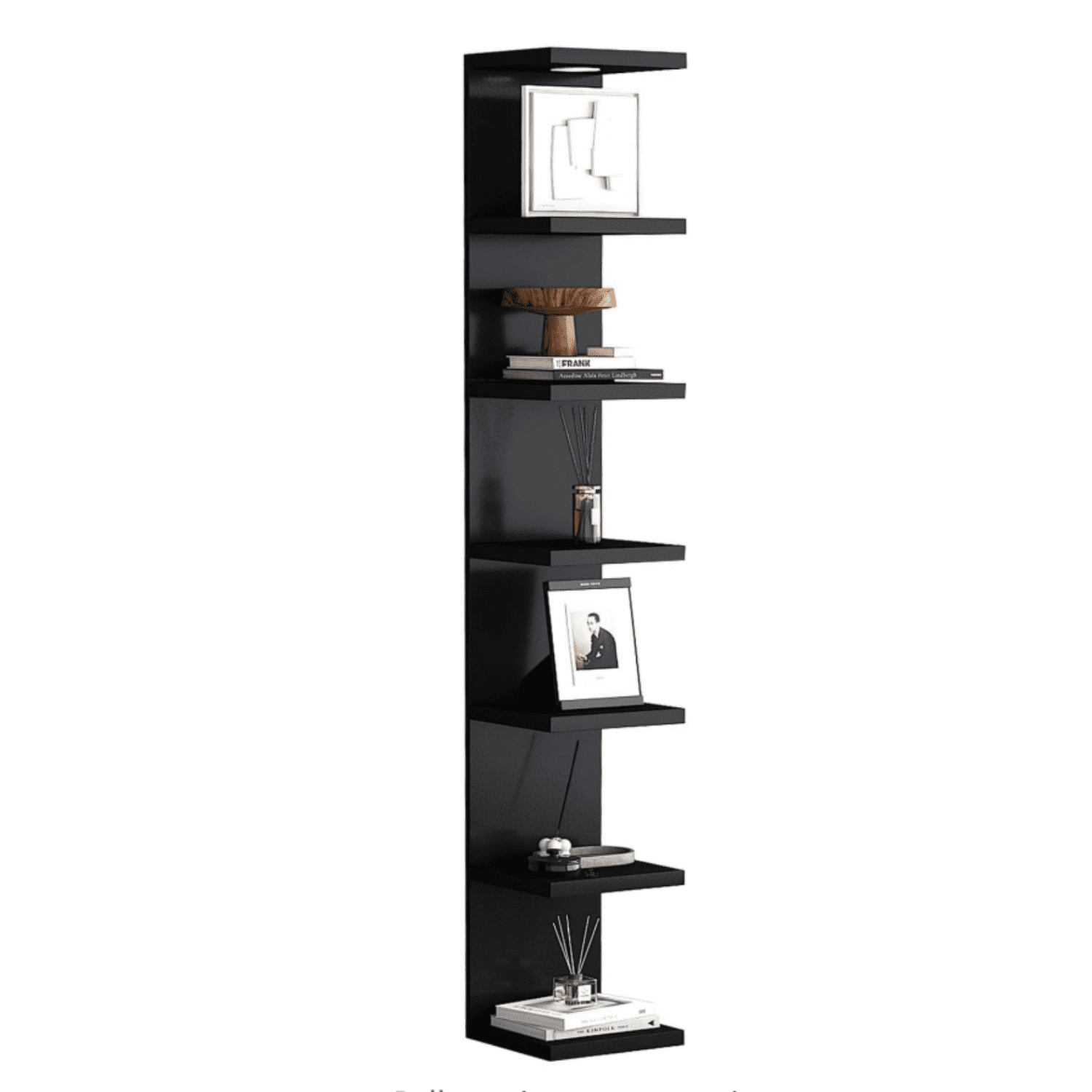 Versatile 7 Tier Wall Shelf Unit,Black Lack Wall Shelf,Display Floating ...