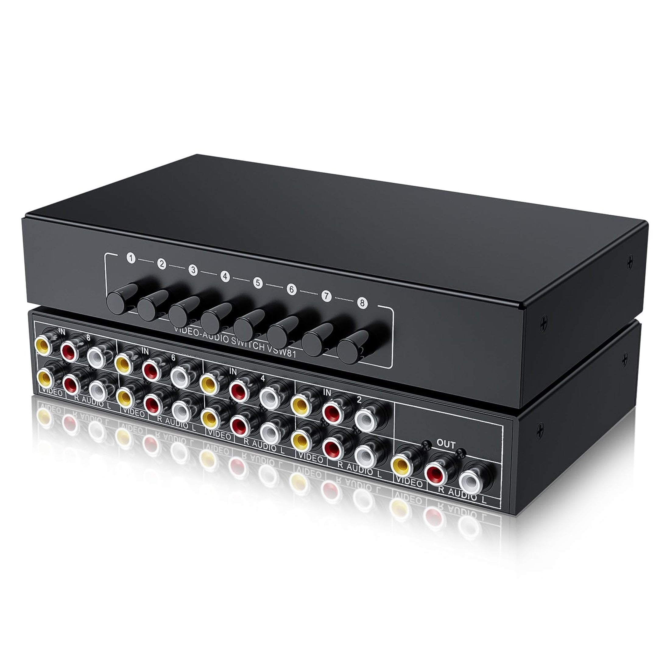 Versatile 8-Port RCA Video and Audio Selector Switch for Gaming and ...