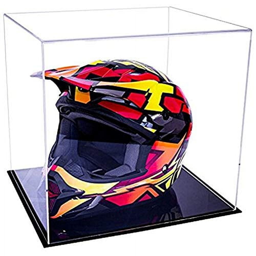 Versatile Acrylic Clear Display Case - Large Rectangle Box with Black ...