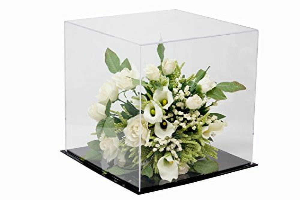 Versatile Acrylic Display Case, Cube, Dust Cover or Riser with Black ...