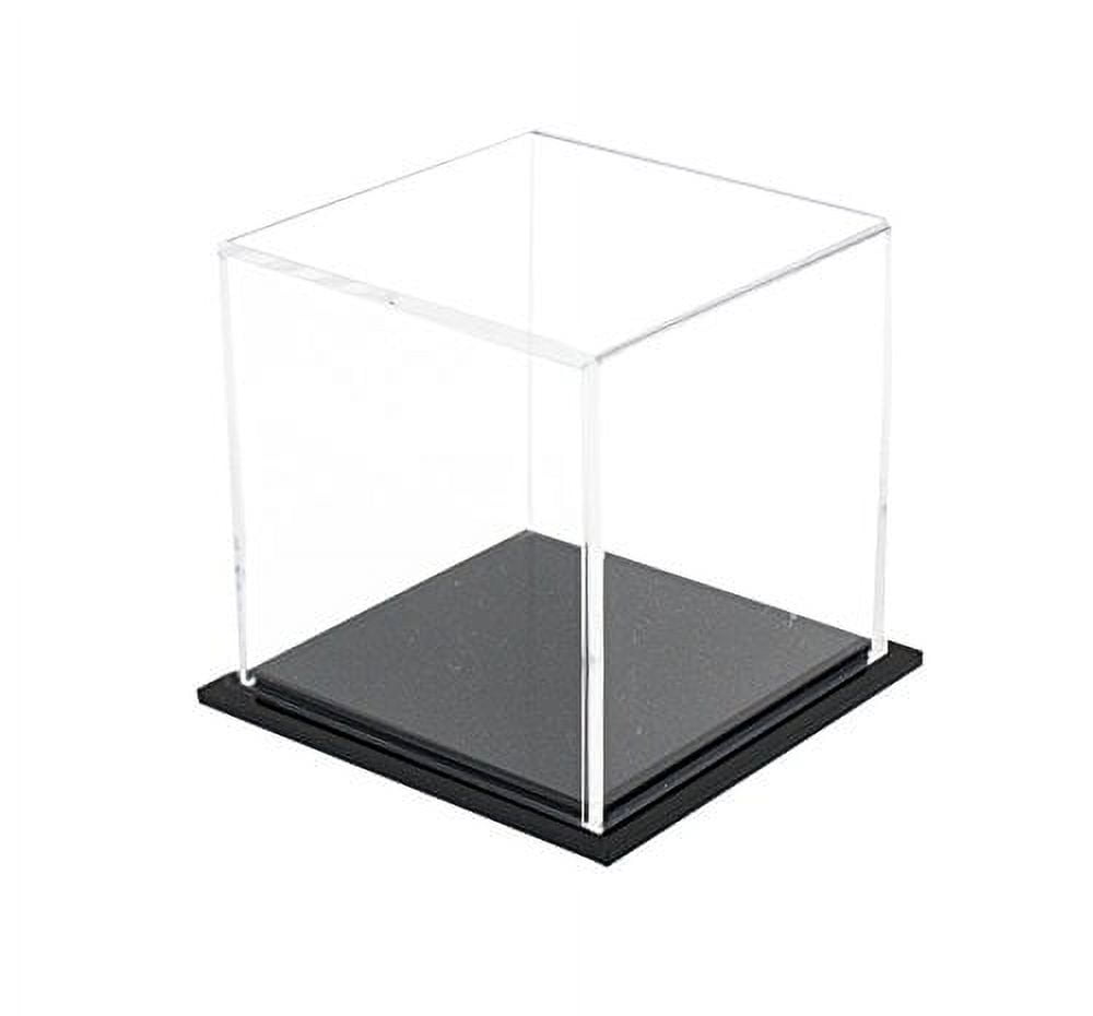 Versatile Acrylic Display Case, Cube, Dust Cover or Riser with Black ...