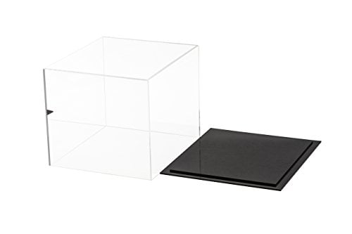 Versatile Acrylic Display Case with Mirror - Medium Rectangle Box with ...