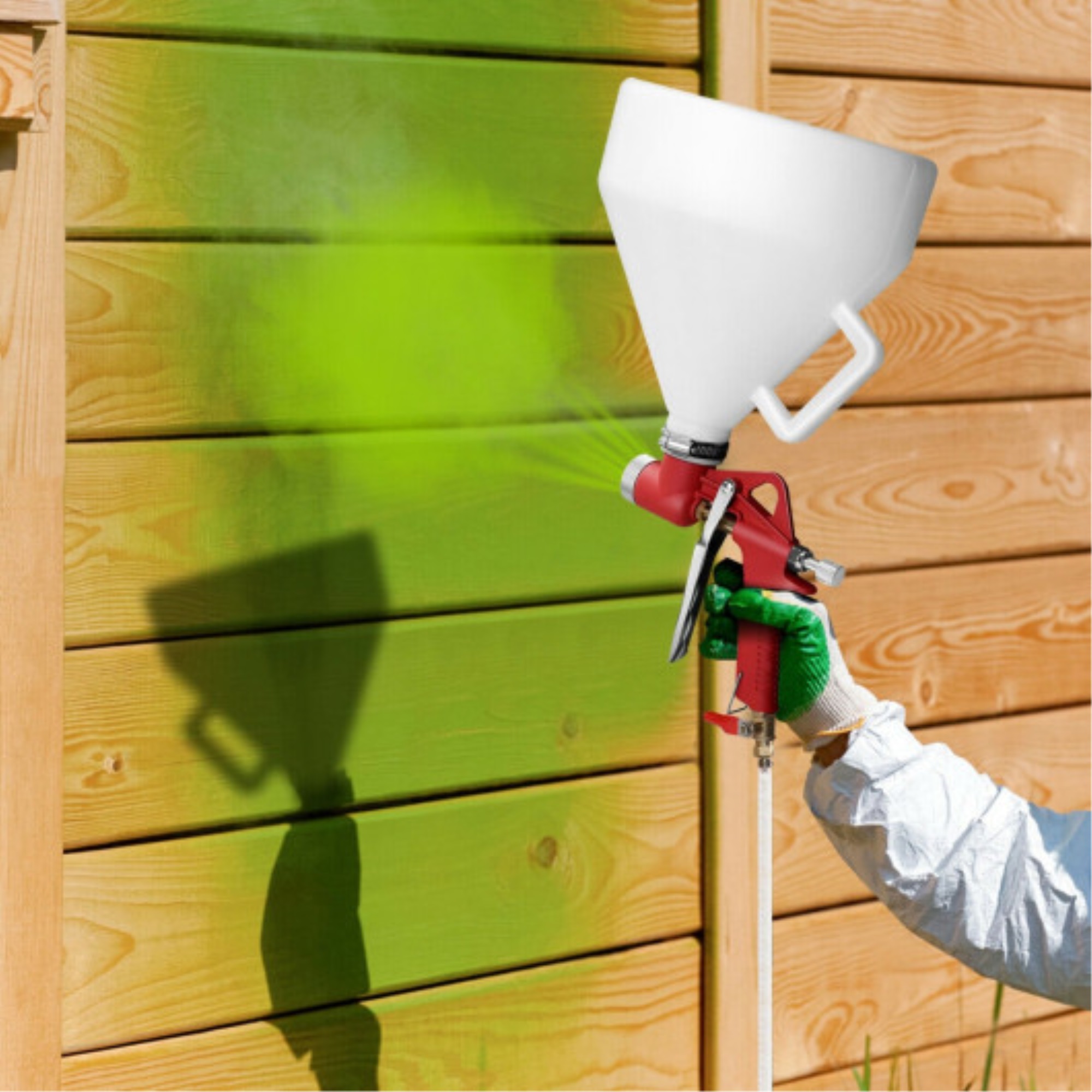 Versatile Air Hopper Spray Gun with 3 Nozzles - Texture, Fireproofing ...