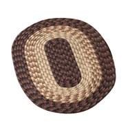 VHC Brands Jute Rug Oval with Pad, Natural and Crème, 27x48 - Walmart.com