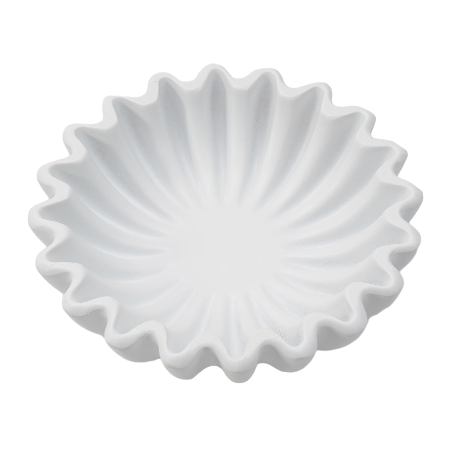 Versatile And Long Lasting Fluted Ruffle Decorative Bowl Scalloped Bowl ...