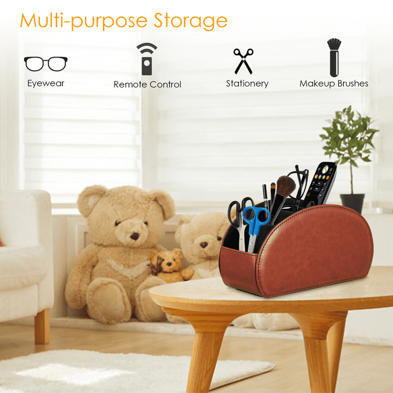 Versatile Application Scenarios TV Remote Control Holder Leather Caddy ...