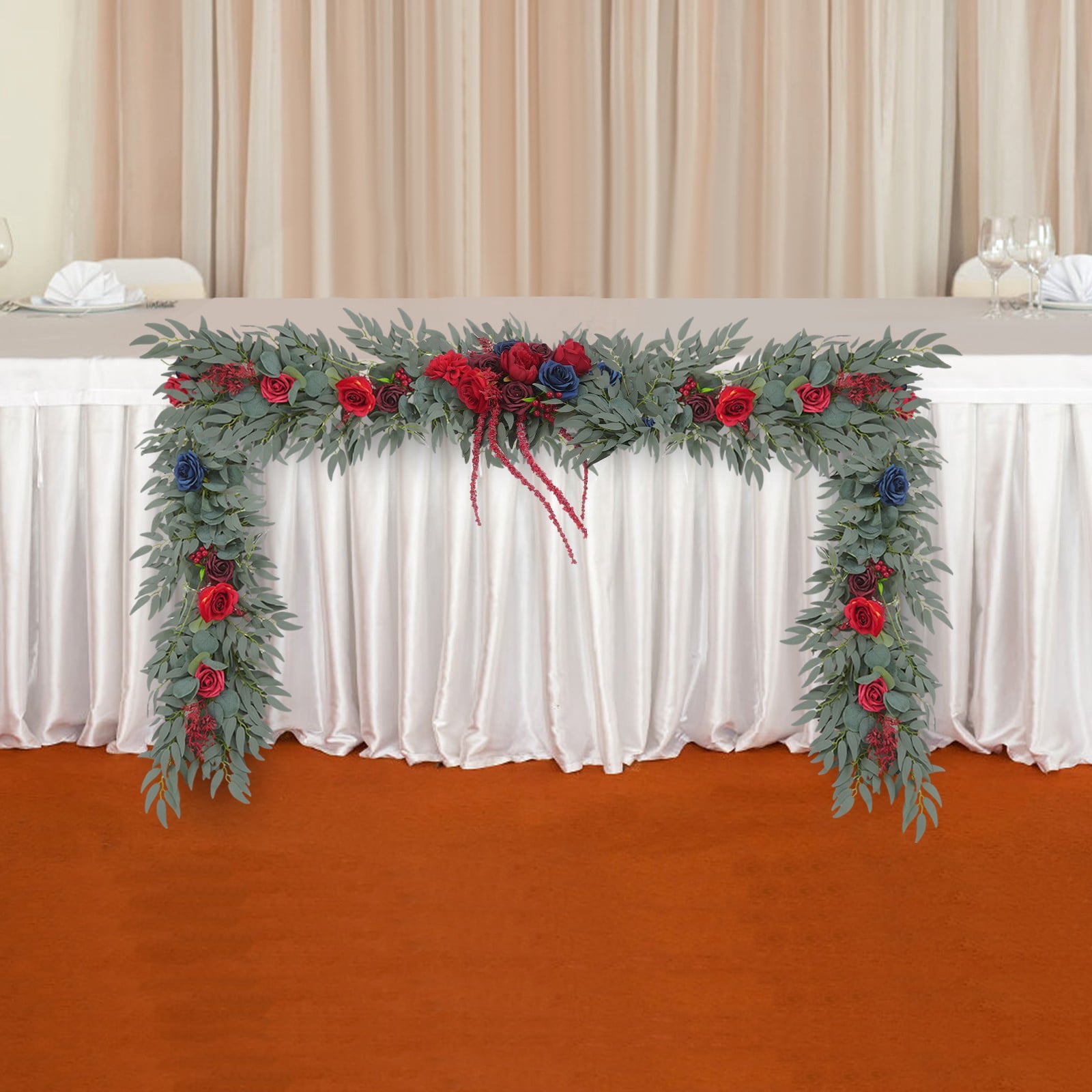 Versatile Artificial Garland for Home Dining Table, Staircase Railing ...