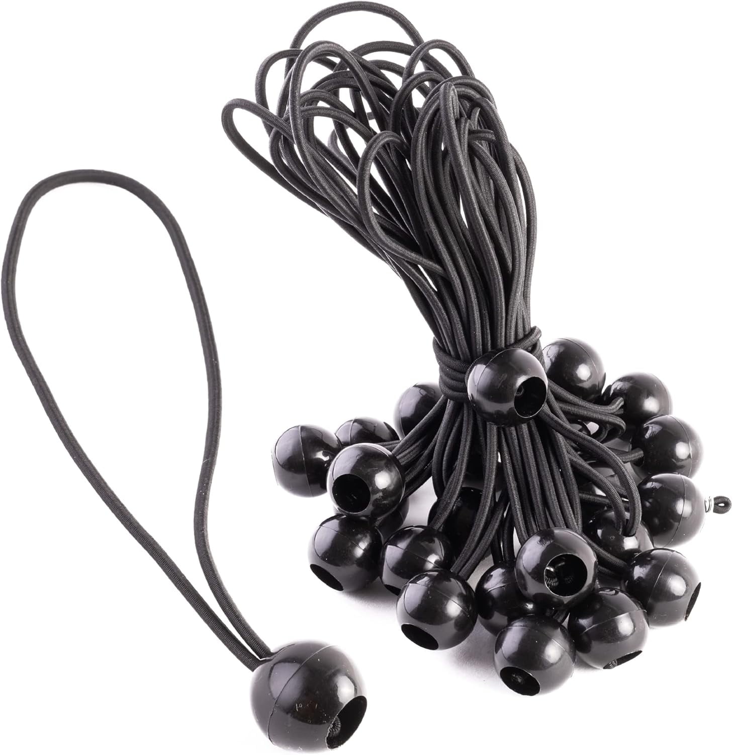 Versatile Ball Bungee Cords, 8.25" Elastic Cord For Tarp Tie Down ...