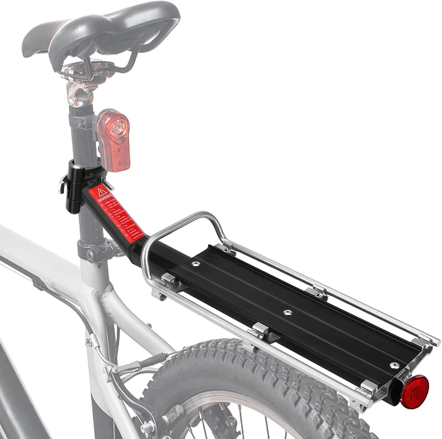 Versatile Bicycle Rear Cargo Rack, Aluminum Alloy Frame Lightweight ...