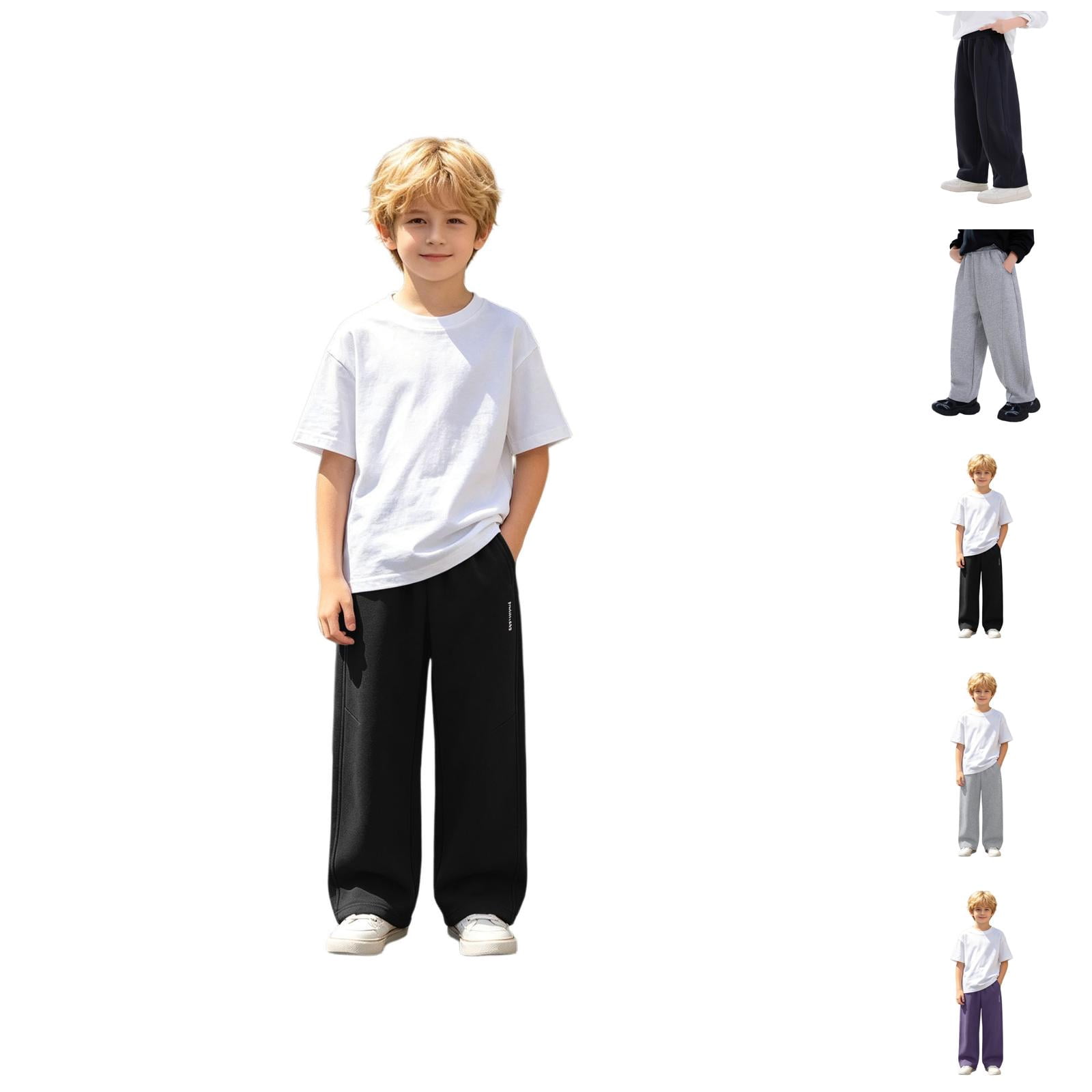 Versatile Boys And Girls Knit Casual Trousers For Everyday Wear Slim To ...