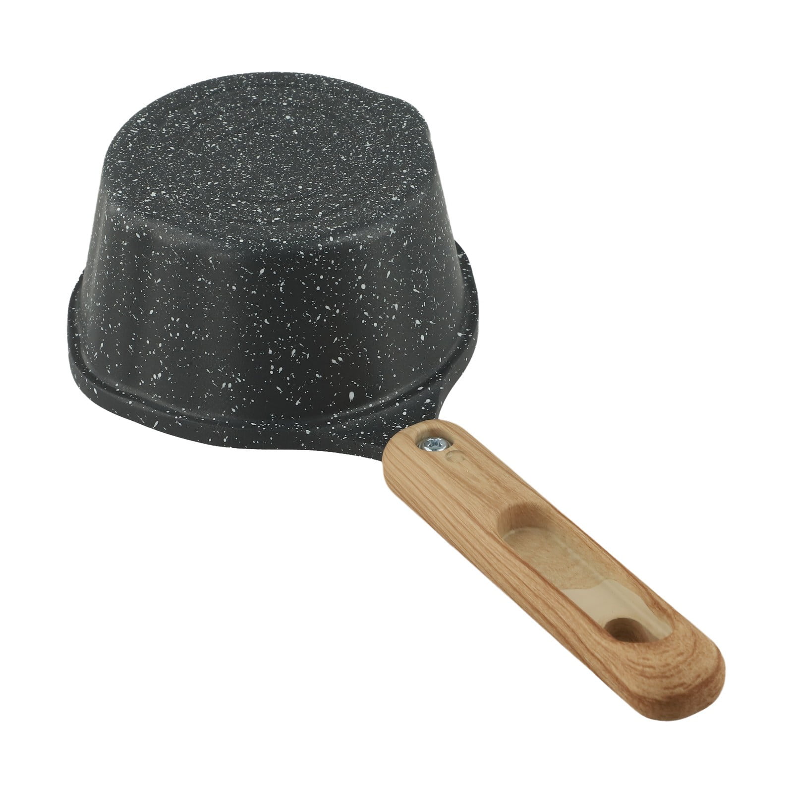 Versatile Cast Aluminium Stone Hot Oil Pot With Wooden Handle:Sturdy ...