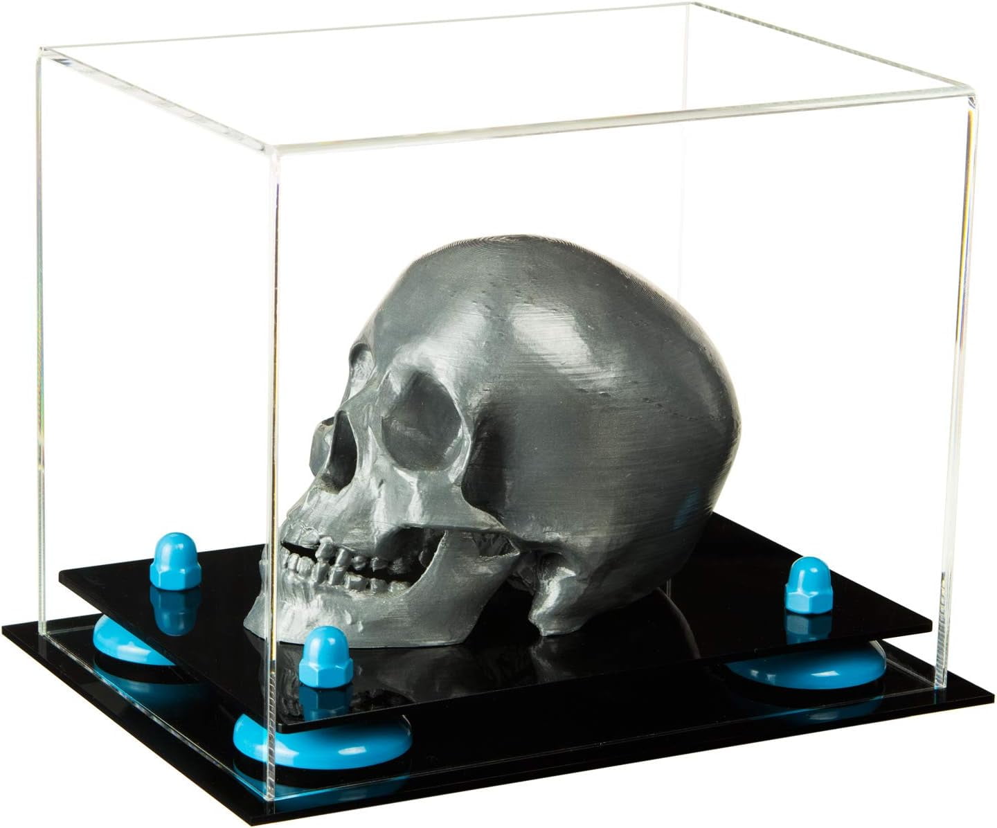 Versatile Clear Display Case - Small Rectangle Box with Light Blue ...