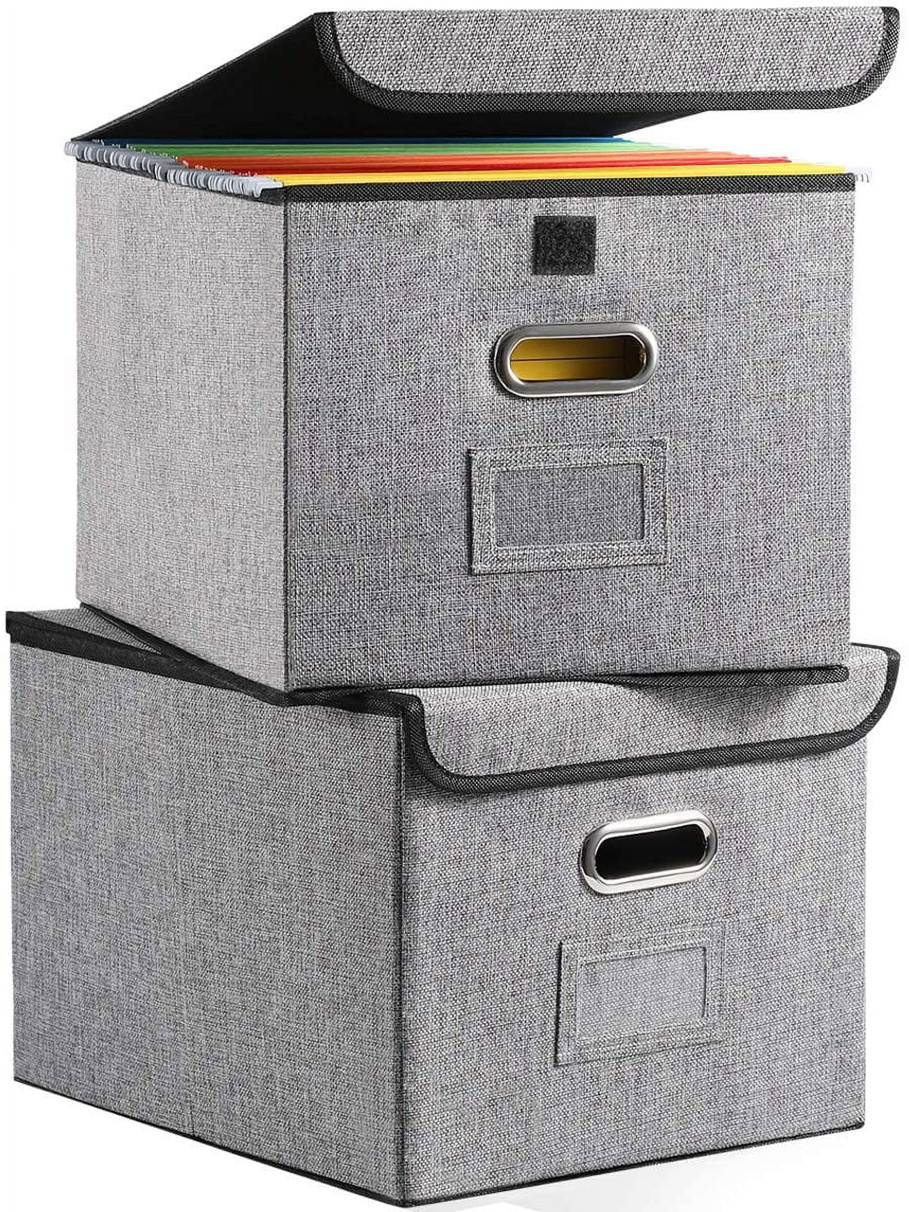 Versatile Collapsible File Box Organizer, Smooth File Movement With ...