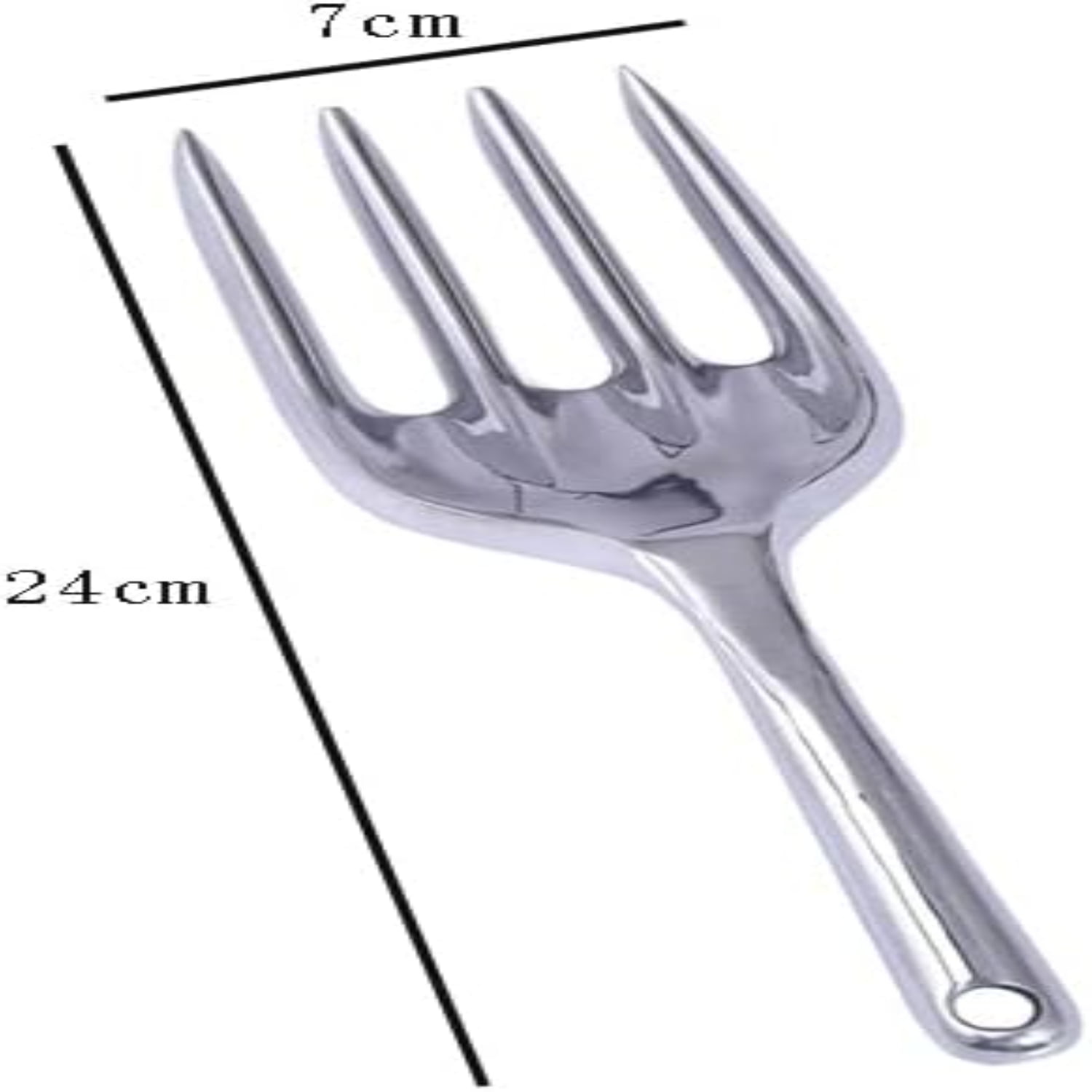 Versatile Comfortable Precise and Sturdy Silver Aluminum Alloy Garden Fork - Efficient Weed ...