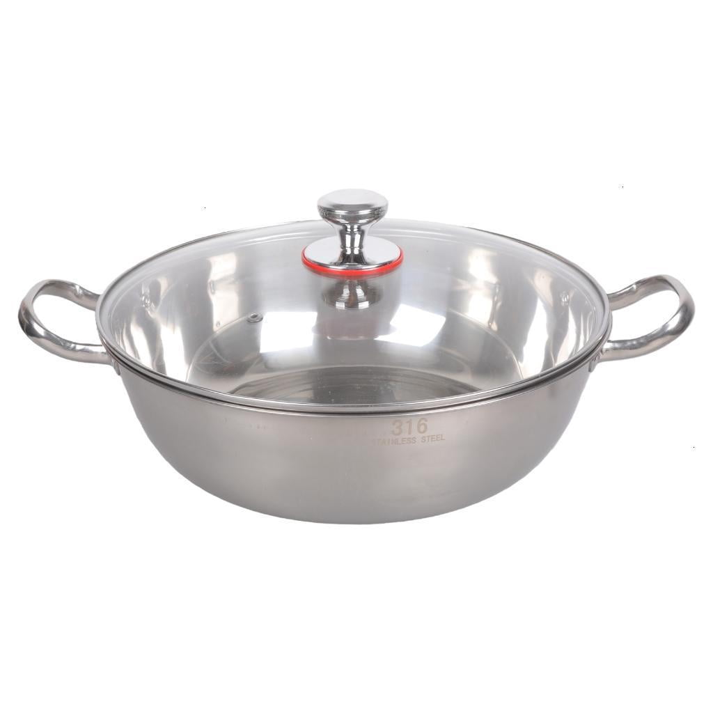 Versatile Cooking Pots 316 Stainless Steel Double Ear Handles Lid ...