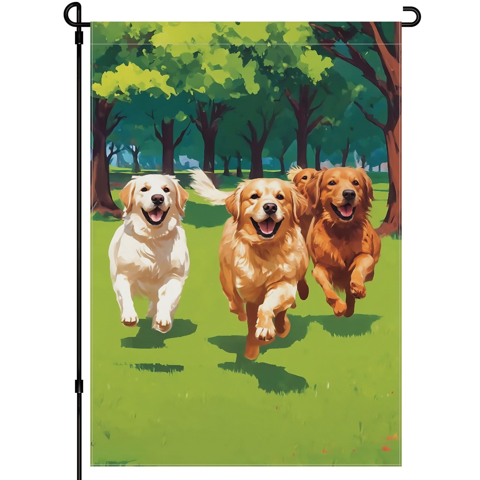 Versatile Cute Dog Face Cute Dogs Large Garden Flag Deco for Farmhouse ...