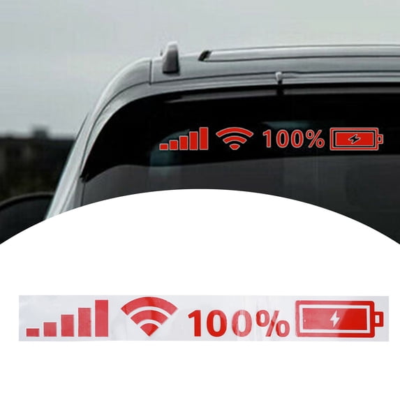 Versatile Decoration for Various Surfaces Wifi Battery Level Signal Car ...