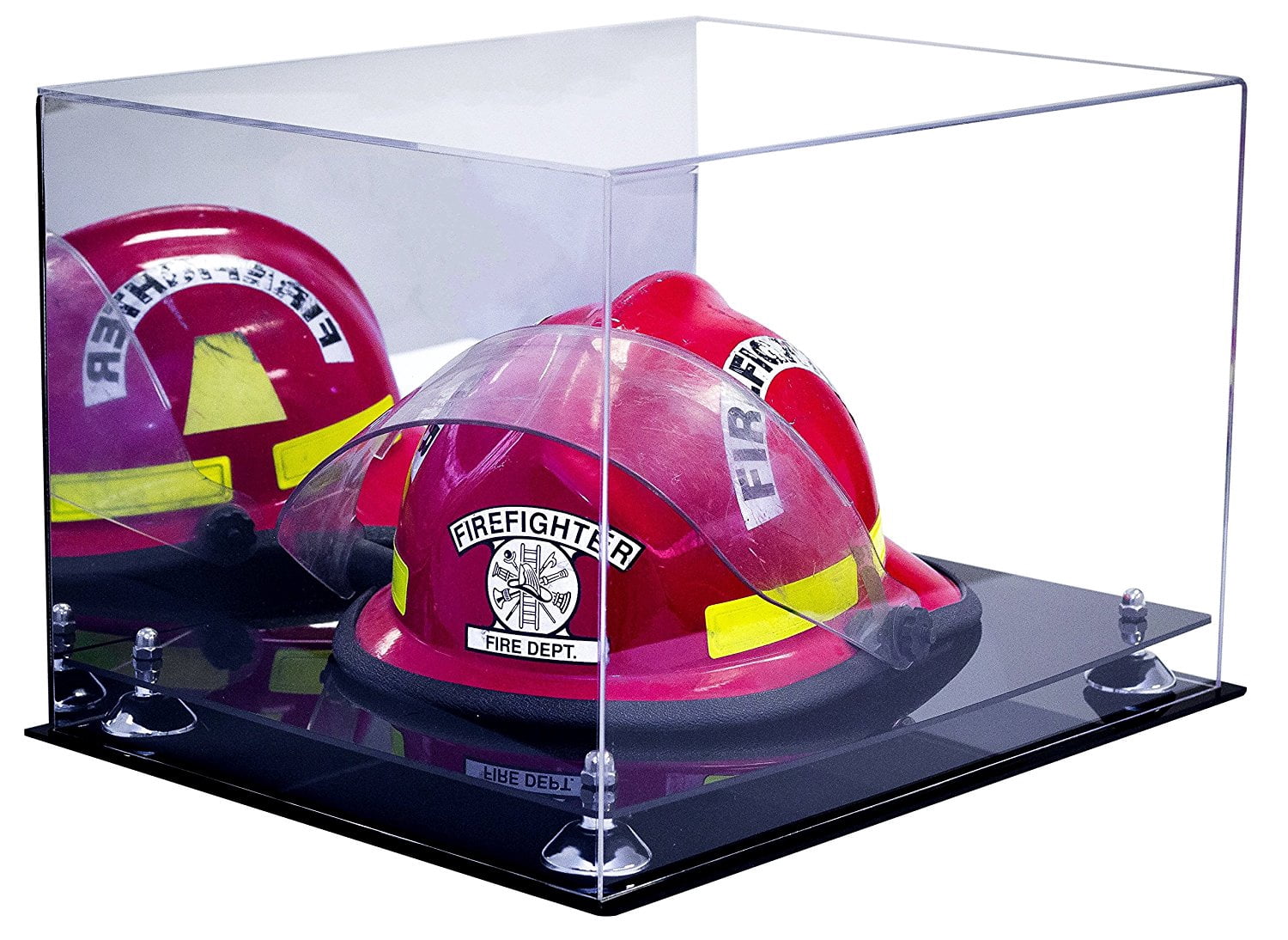 Versatile Deluxe Acrylic Display Case - Large Rectangle Box with Silver ...