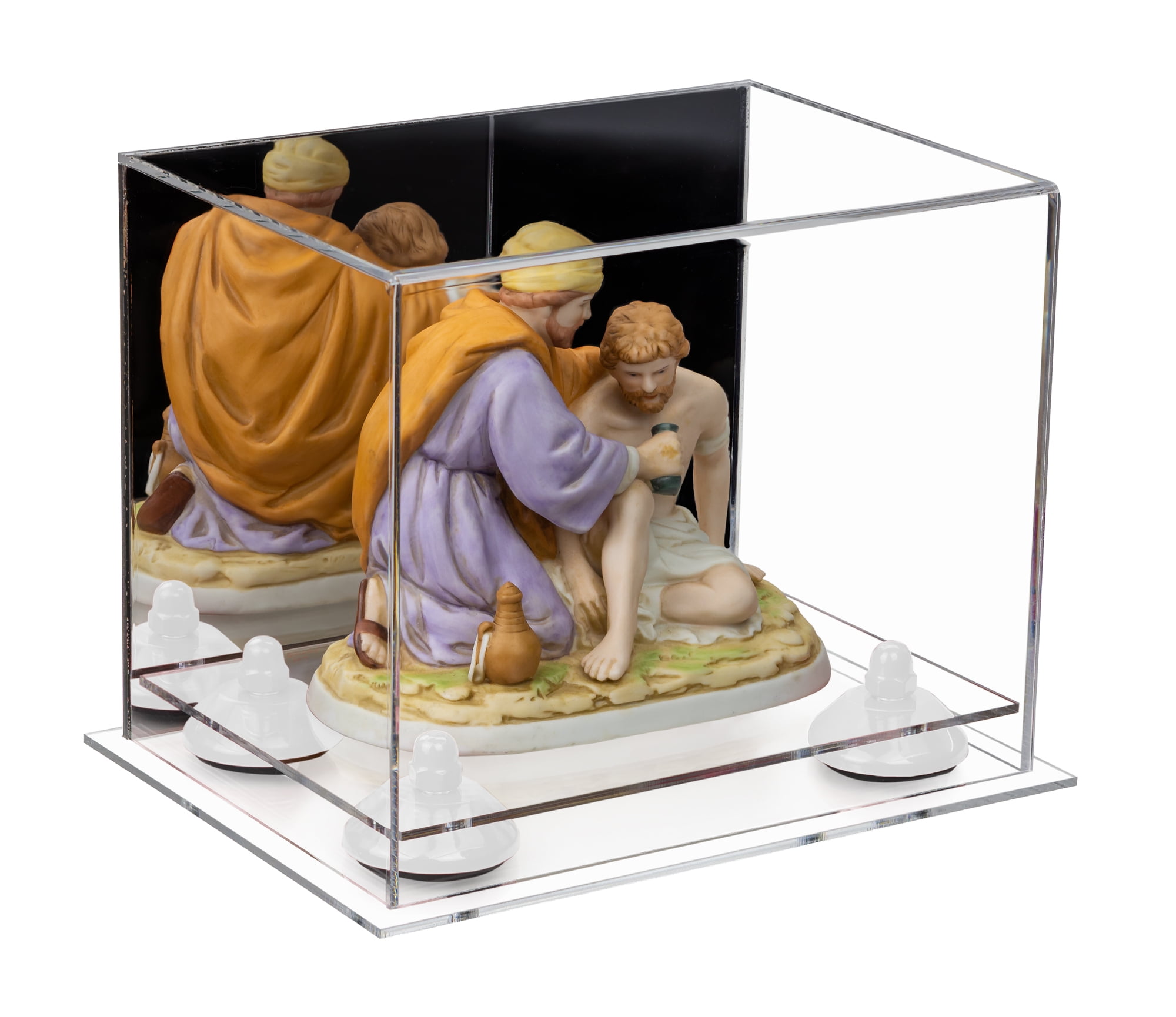 Versatile Deluxe Acrylic Display Case - Small Rectangle Box with Mirror ...