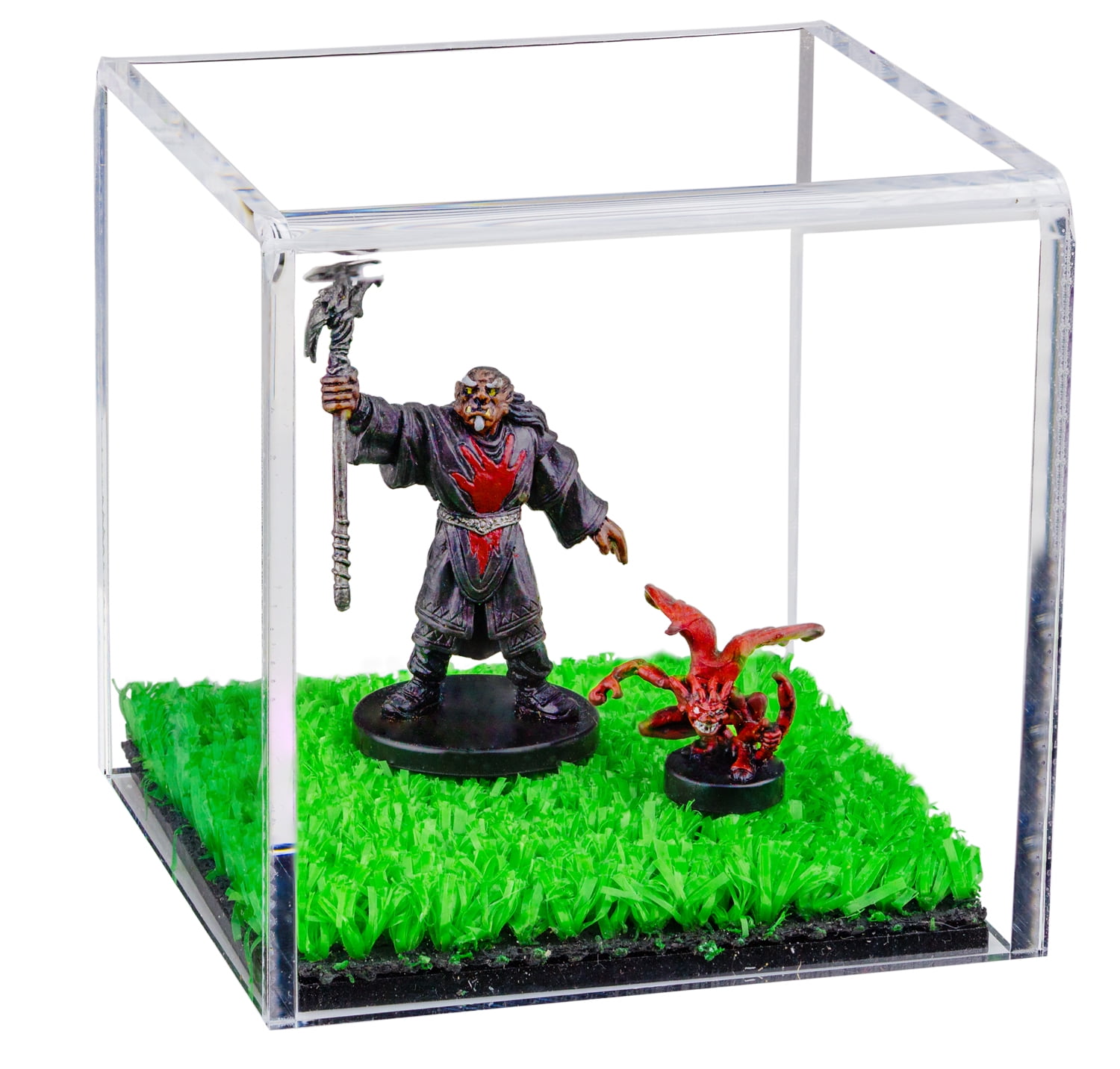 Versatile Deluxe Clear Acrylic Display Case - Small Square Box with ...